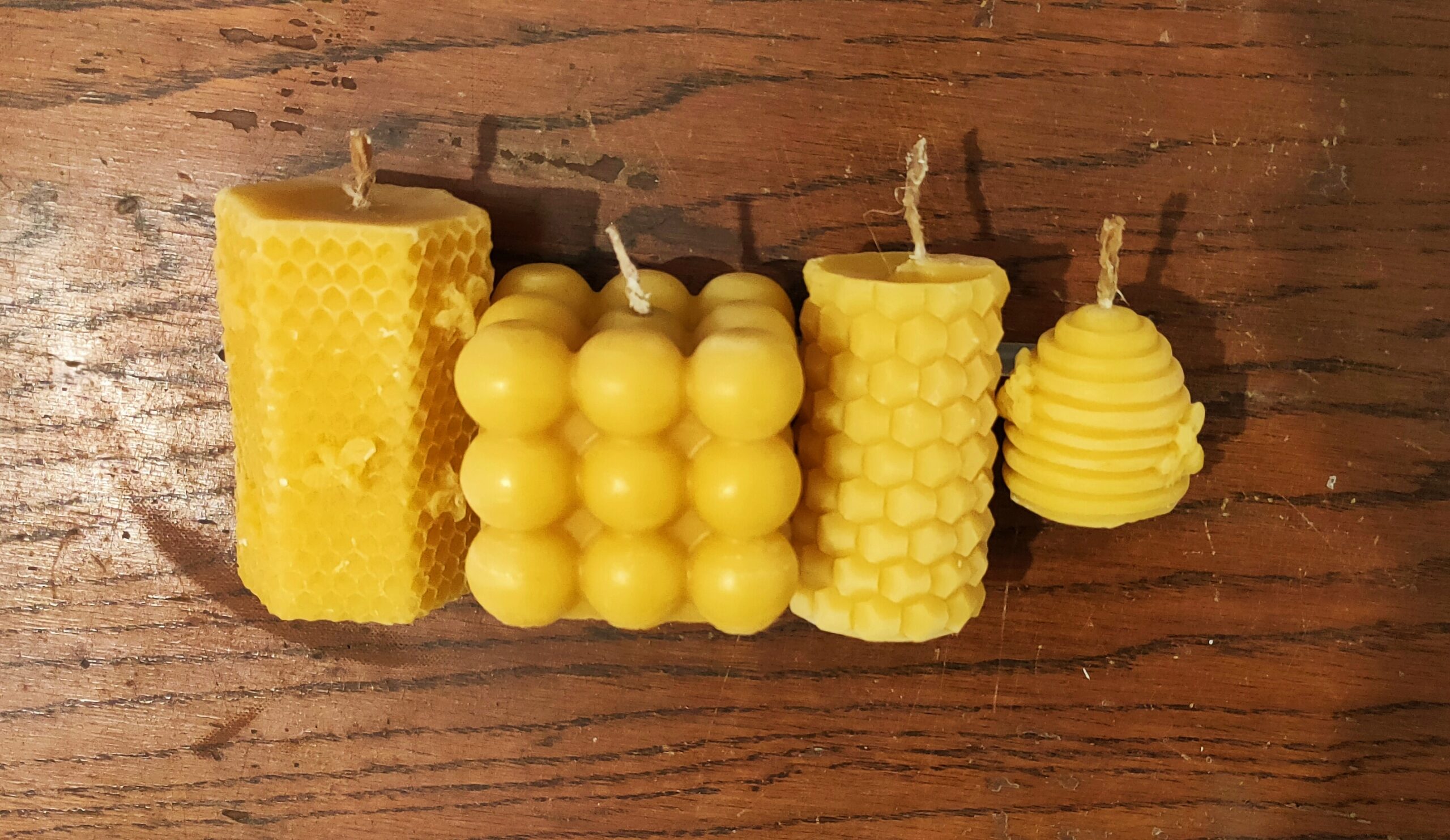 Bougie naturelle en cire d'abeille - Texereau Apiculture